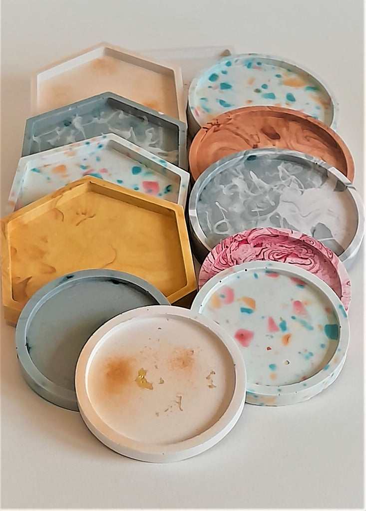 Large Round Terracotta Marble coaster